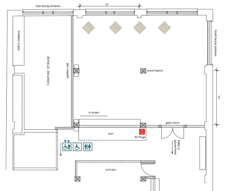 Floorplans for Group Dinners in Vancouver | Chambar Restaurant